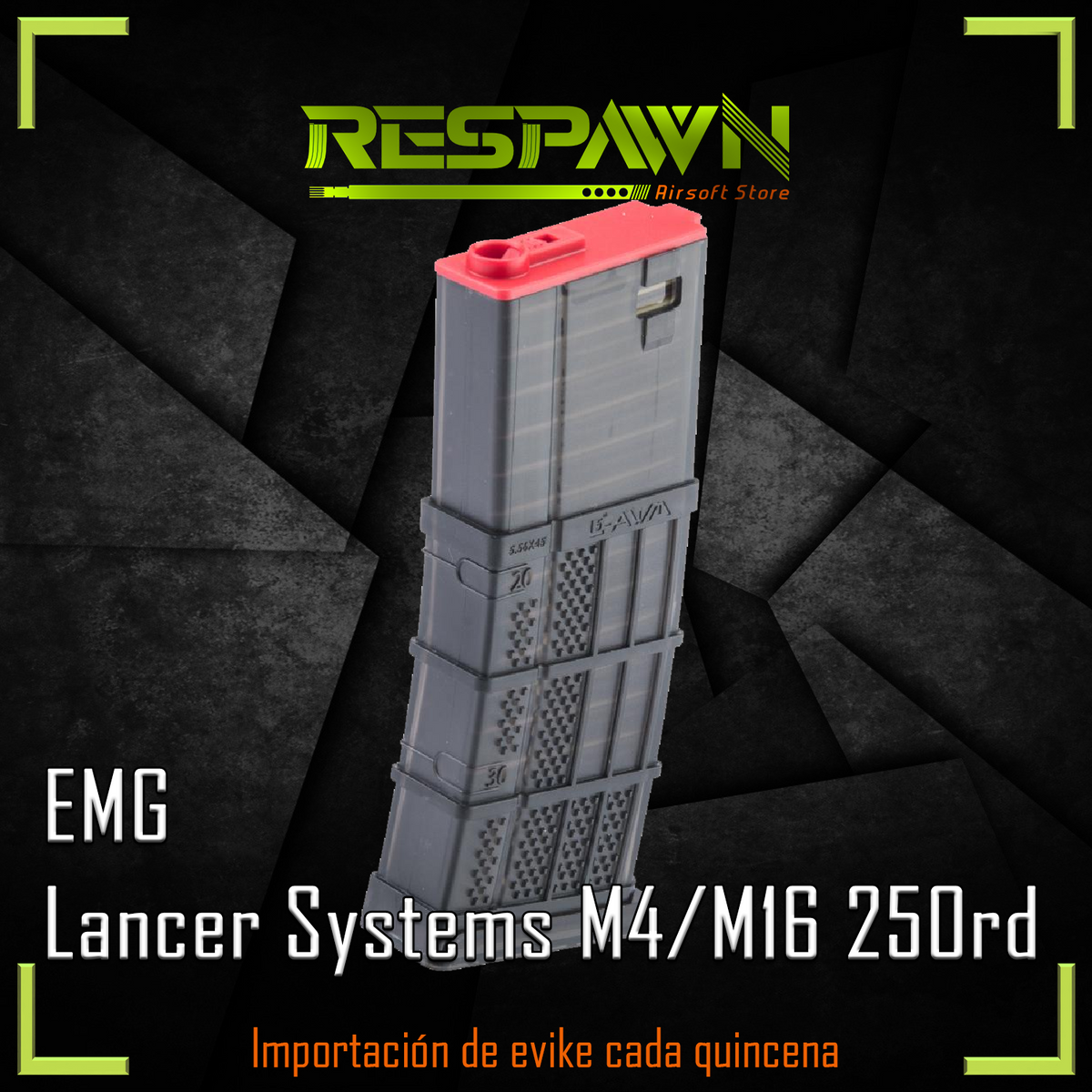 Magazine EMG Lancer Systems L5 AWM 250 Round Mid-Cap for M4/M16 Series ...