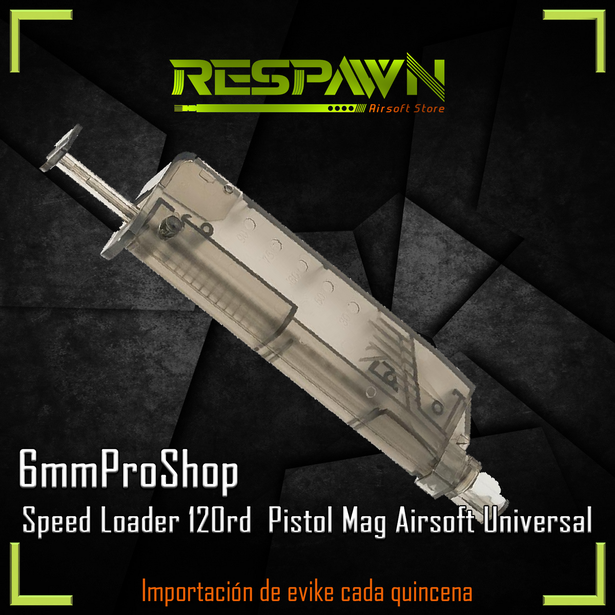 6mmProShop Speed Loader 120 Round Pistol Mag Size Airsoft | RESPAWN ...